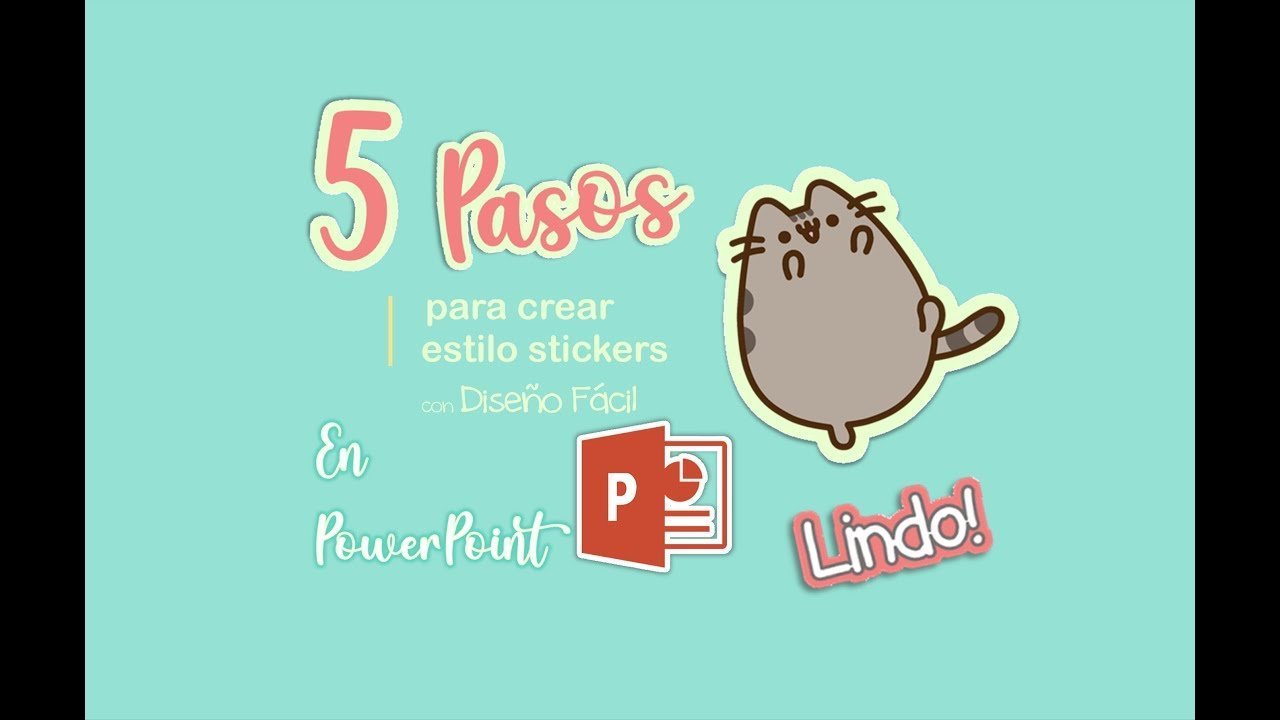 Stickers en powerpoint MUY FACIL en solo 5 pasos | truco