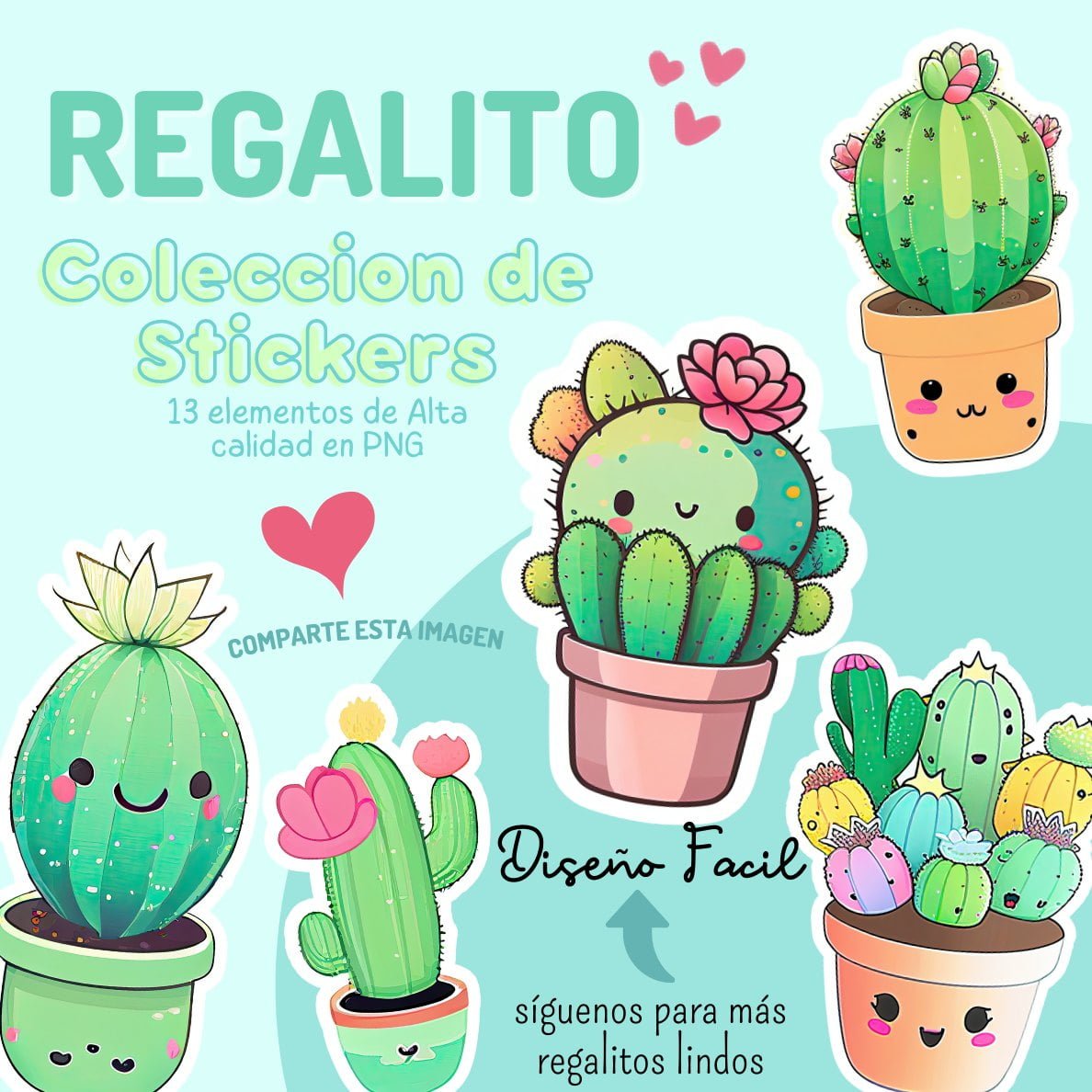 Sticker cactus | regalos-detalles